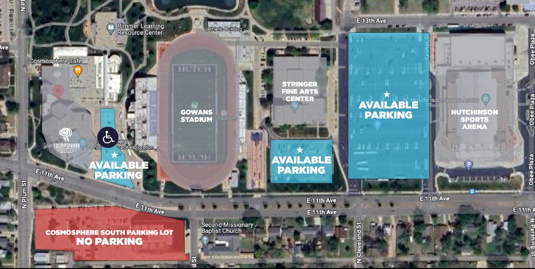 No Parking in South Parking Lot on April 8 - Cosmosphere