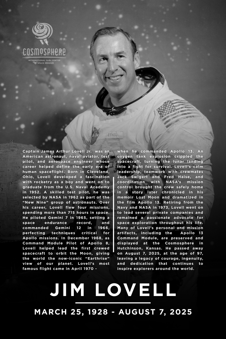 Cosmosphere Honors the Legacy of Captain Jim Lovell - Cosmosphere